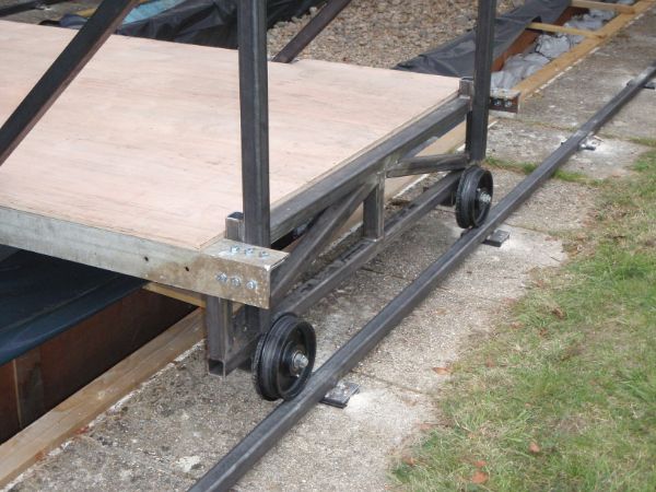 Rolling platform gantry on steel track - Safire Associates