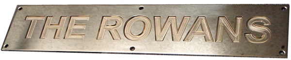 Polished brass engraved name plate plaque in Southampton - Safire ...